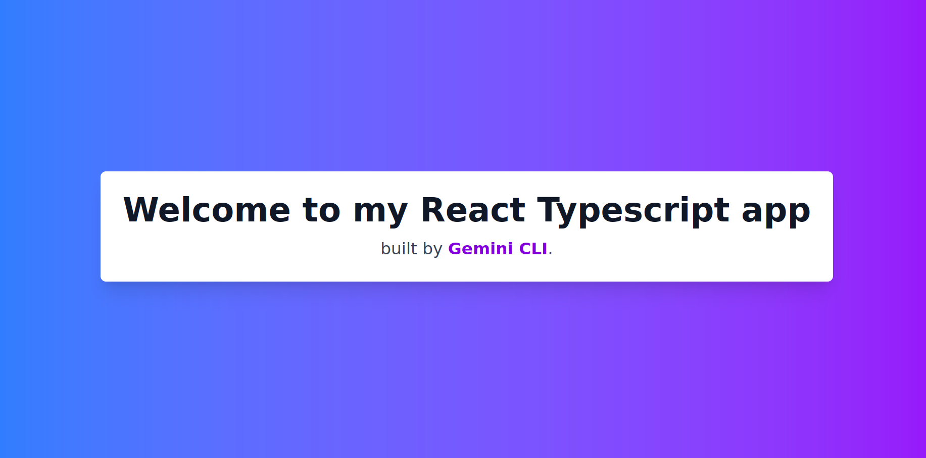 Bootstrap A React Typescript Tailwind V4 App With Gemini Cli Eidorian 3879